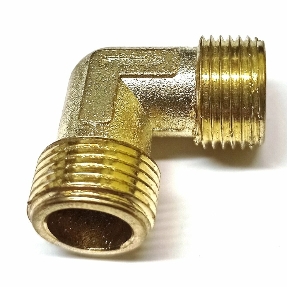 Уголок компрессора Калибр КМК-1500/24/50 КМК-940/8 КМК-1600/24А/50А штуцер угловой 3/8" НР-НР