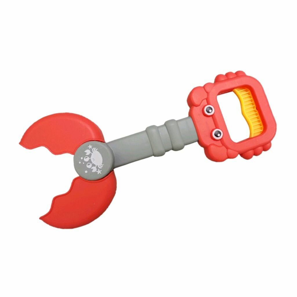 (1 шт.) Детская игрушка-лопатка для песка с зажимом - краб-зажим красный