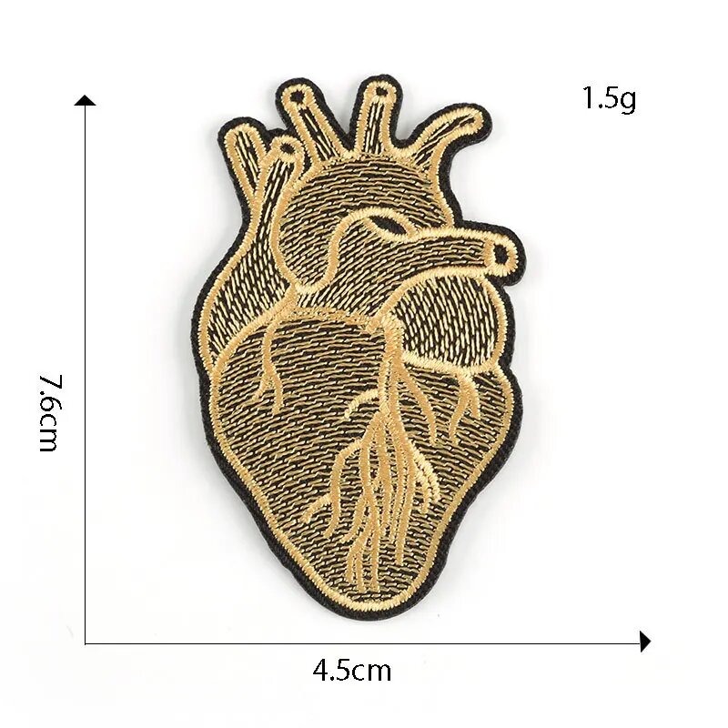 Вышитые нашивки в форме сердца OLOEY FS23-18