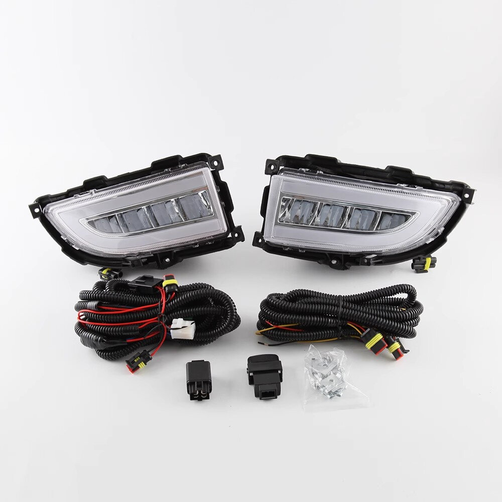 Дневные ходовые противотуманные фары DRL с поворотником для Mitsubishi Lancer 2005 2006