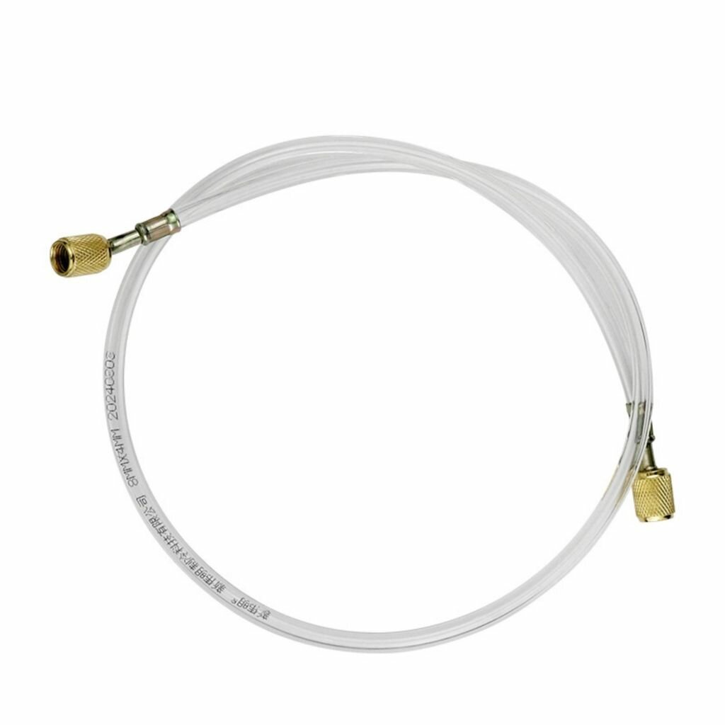 Набор инструментов, Прозрачная труба для заправки фреоном кондиционеров и холодильников - 1 м с двумя женскими концами, длина около 90 см, 1 шт