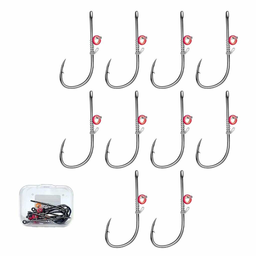 10 шт. Крюк для рыбалки с живой креветкой