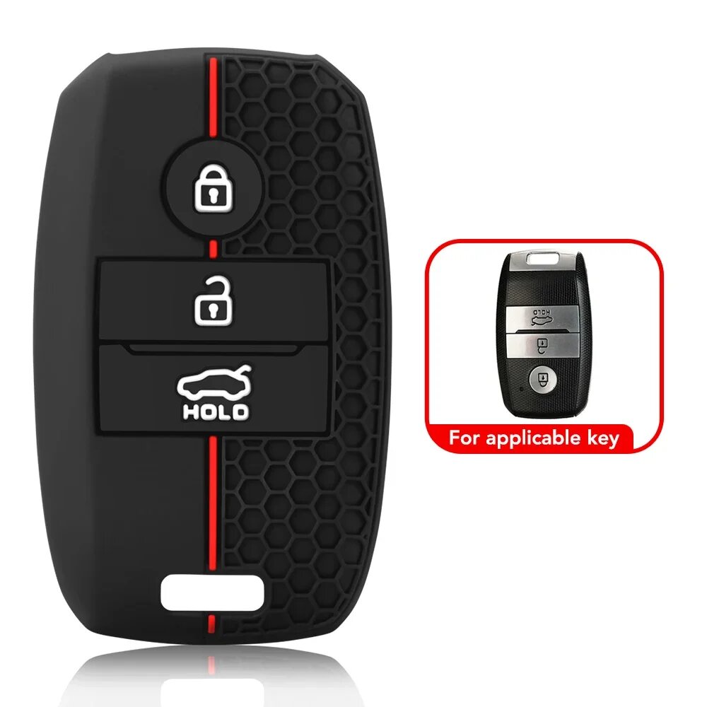 Силиконовый чехол для автомобильного дистанционного ключа, брелок для KIA Sportage Cerato Optima K3 K4 K5 RIO Picanto Soul Sorento Sedona 3 4 кнопки 3 Buttons