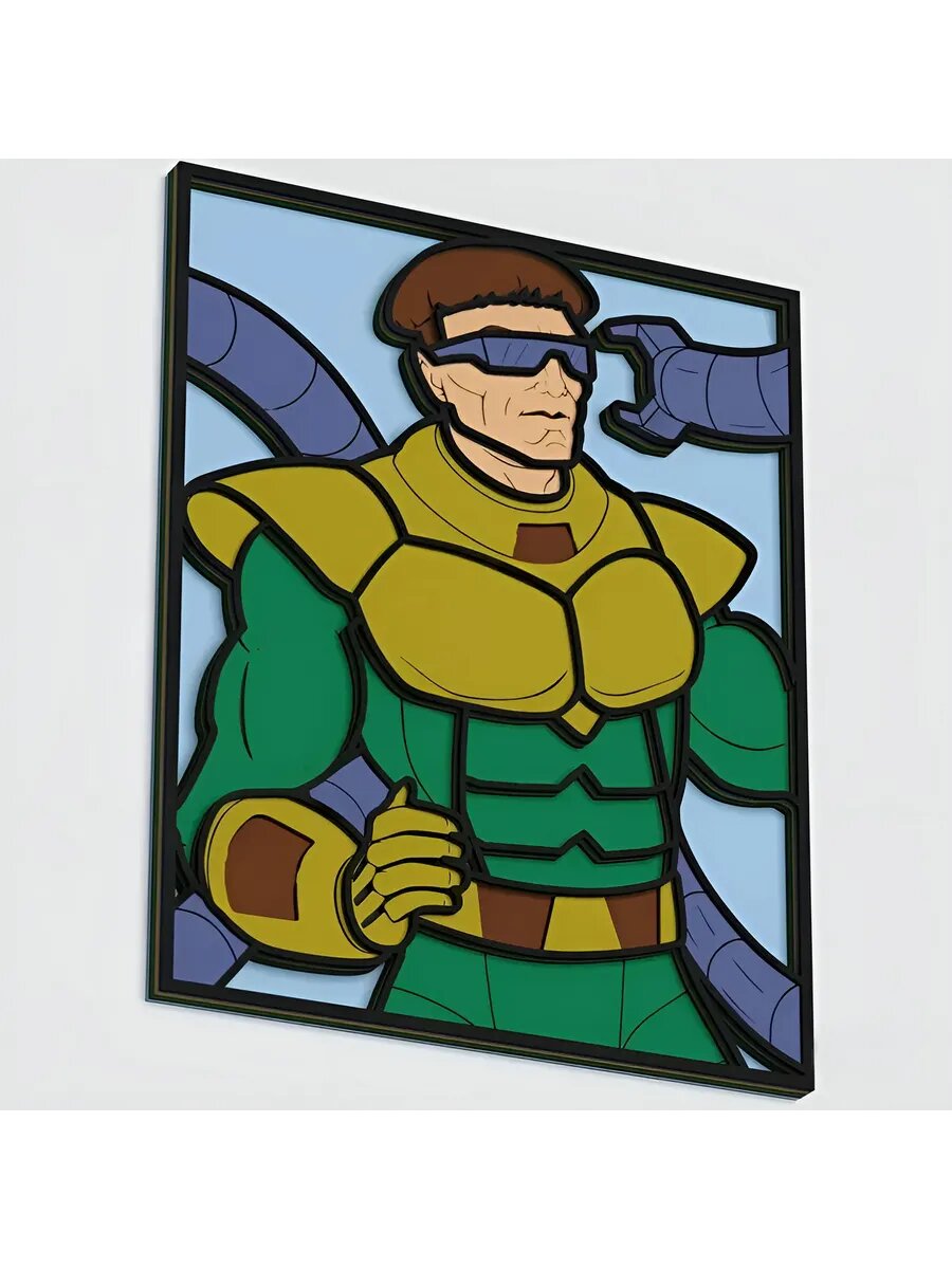 3D Картина по номерам из дерева Доктор Октавиус, 23x30 см