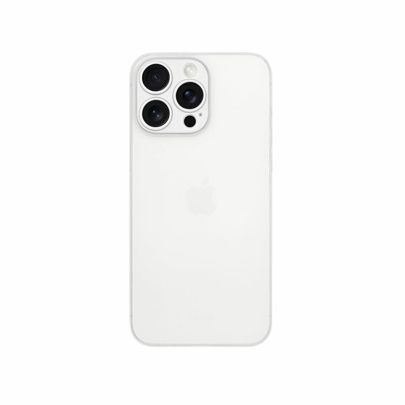 Чехол на iPhone 15 Pro, Air Skin ультратонкий пластик, белый-прозрачный