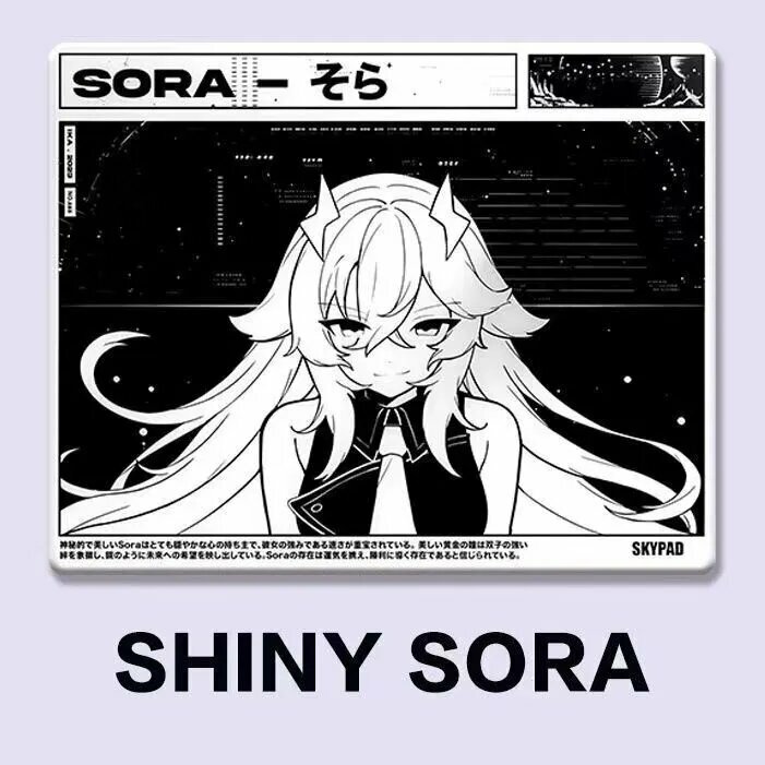 Игровой коврик для мыши Коврик для мыши Skypad SHINYSORA Limited Edition 3.0 с покрытием из закаленного стекла, XL, черный, белый YZ