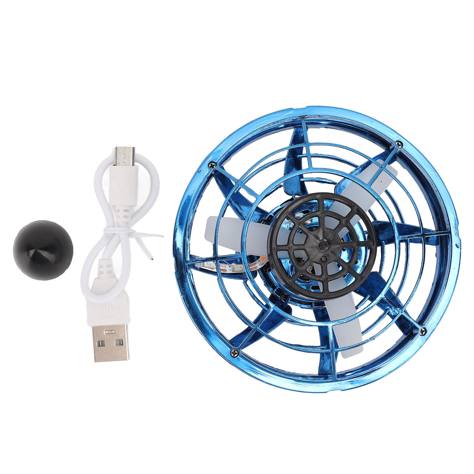 Летающий спиннер, интерактивный, вращающийся, с ручным управлением, дрон, маленькая игрушка НЛО для улицы, синий