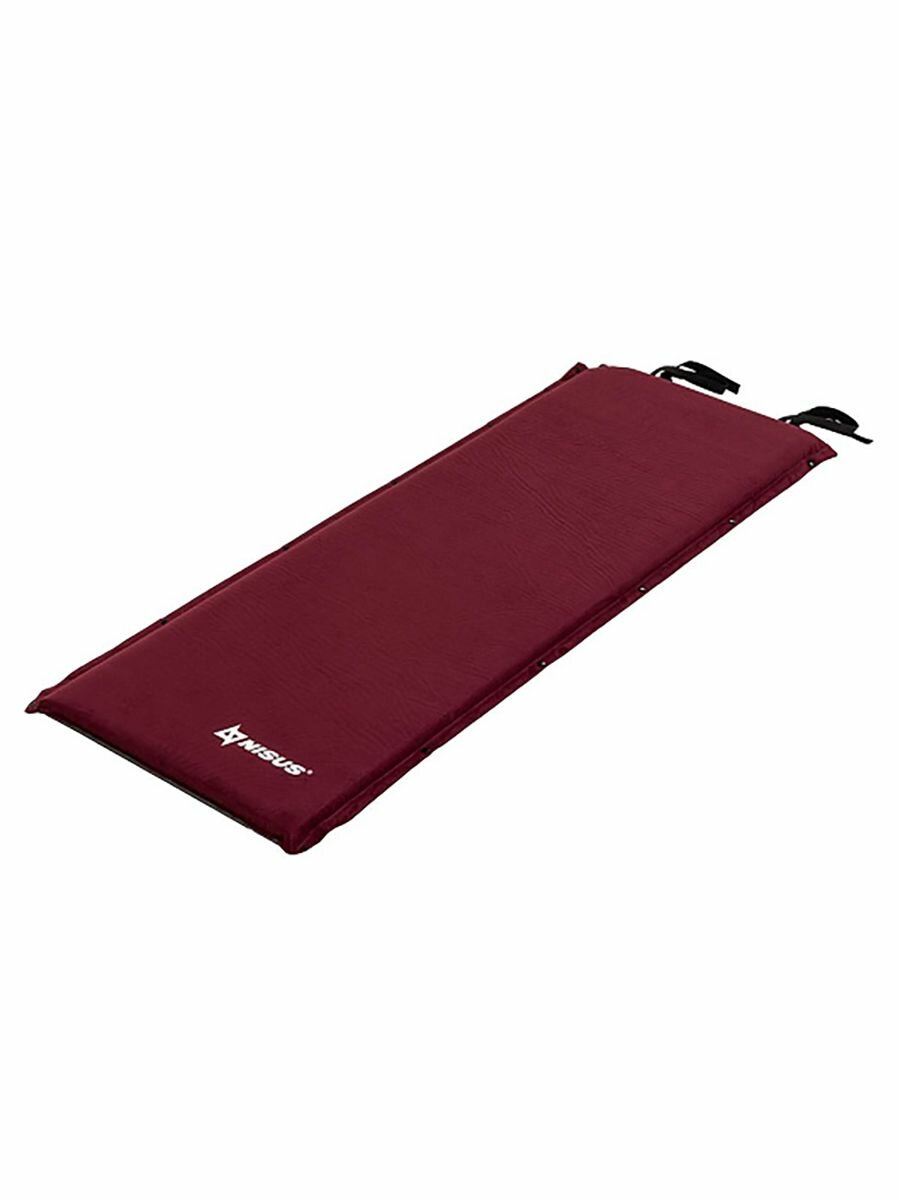 Коврик самонадувающийся NISUS 188x66x7 флок цвет вишневый (N-007-C)