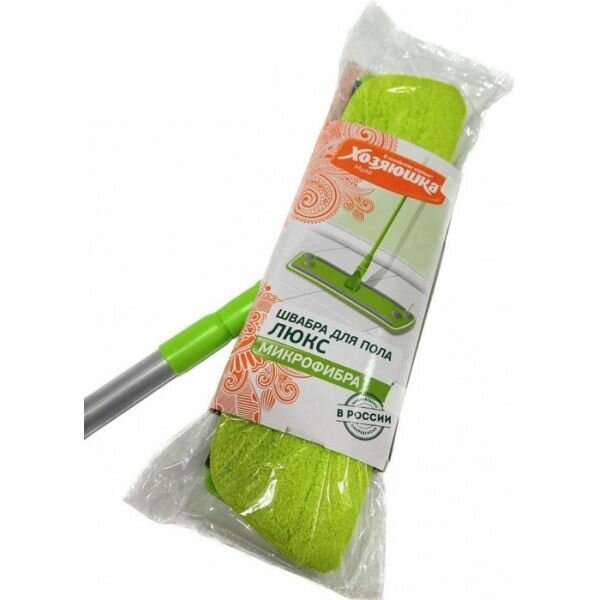 Швабра Хозяюшка "Люкс", микрофибра, с телескопическим черенком (10026)