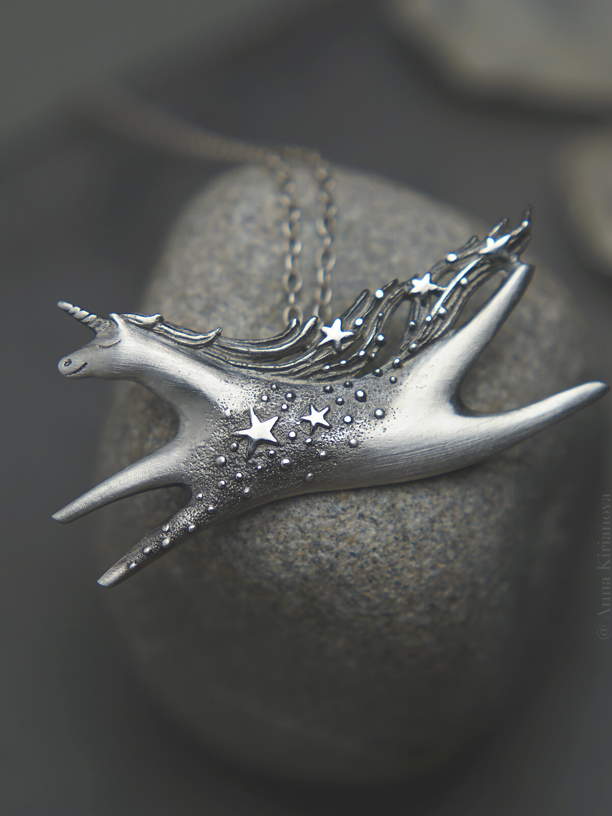 Подвеска, серебро, 925 проба, чернение