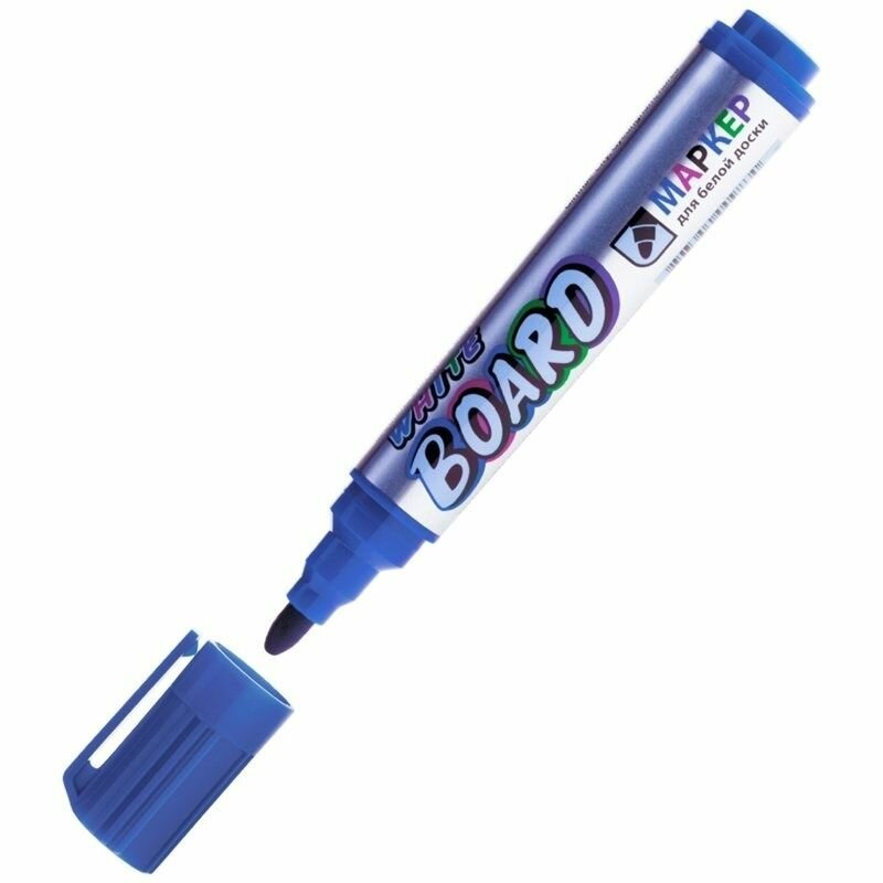 Маркер для доски Crown 3 мм Multi Board Comfort синий, пулевидный (WB-1000)
