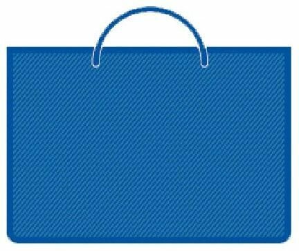 Папка пластиковая Пчелка А2 с ручками молния сверху, синяя (ПМ-А2-35)