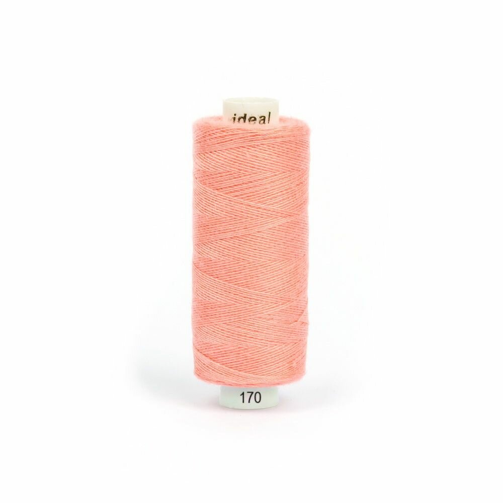 Нитки бытовые IDEAL 40/2 полиэстер 366 м, цвет 170 розовый, упаковка 10 шт