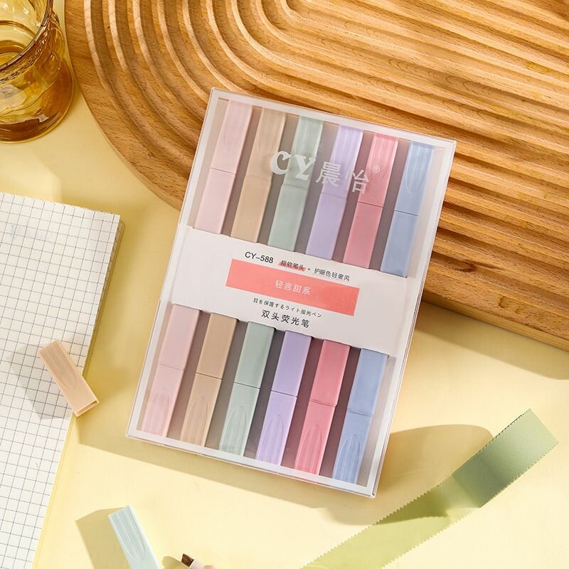 Текстовыделители пастельные цвета набор маркеров 6 штук