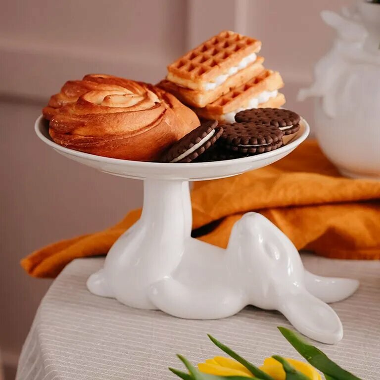 CLAYSTREET Тортница "сервировка стола: тортовницы, менажницы и блюда", диаметр 25.5 см, 1 шт KL