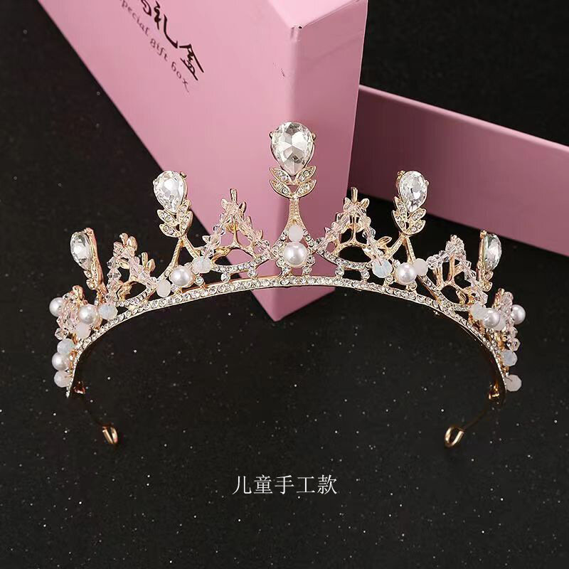 Свадебная корона KC gold, ручная работа, детское золото