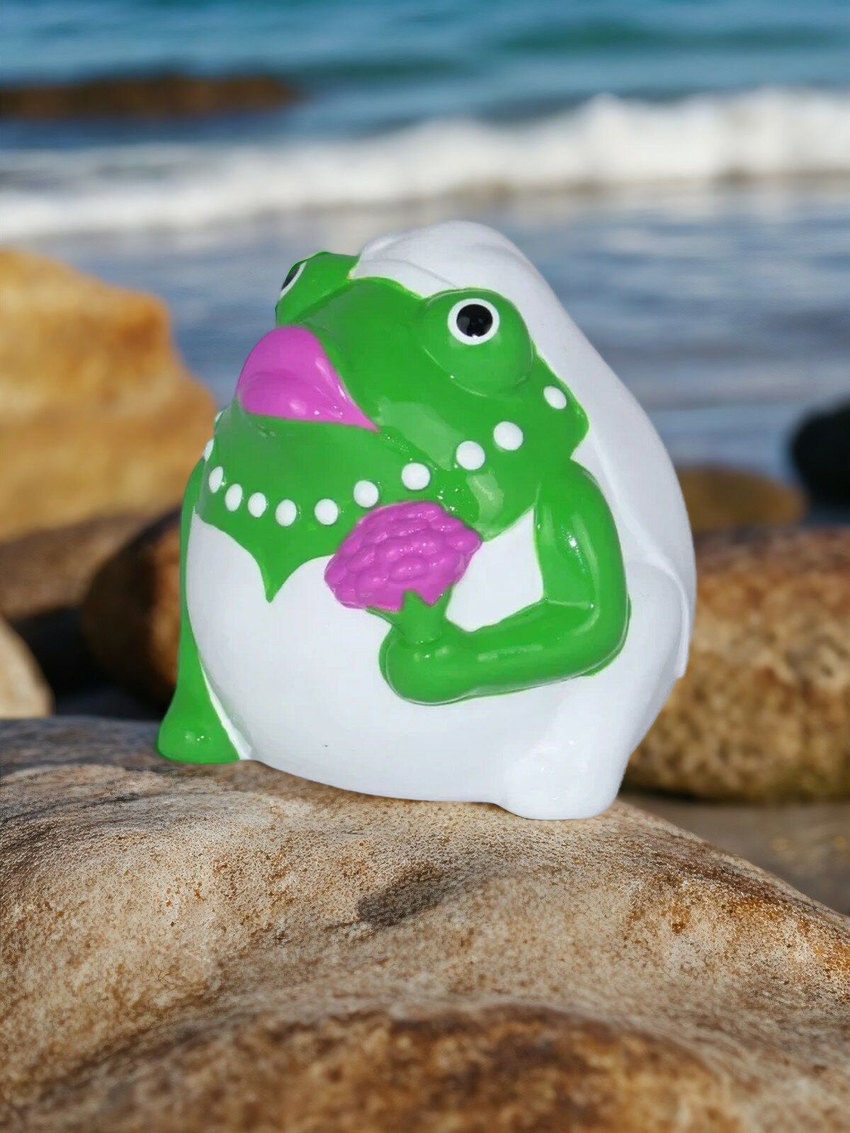 Копилка для монет Pomme-Pidou "Лягушка", керамика, подарочная