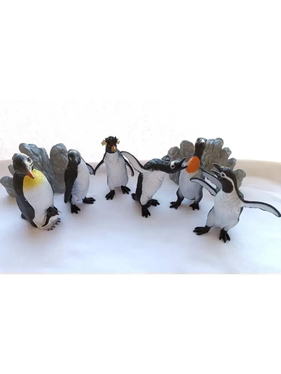 Набор больших фигурок животные Арктики - пингвины