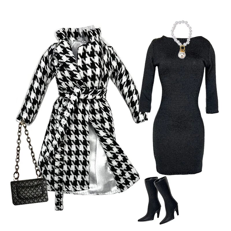 Кукольная одежда Buyee Doll Tea TIME Черный и красный для куклы 11,5 дюймов