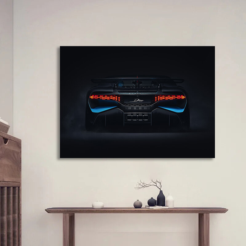 Картина бугатти / машина, картины для интерьера / мальчику, 40х60 см.