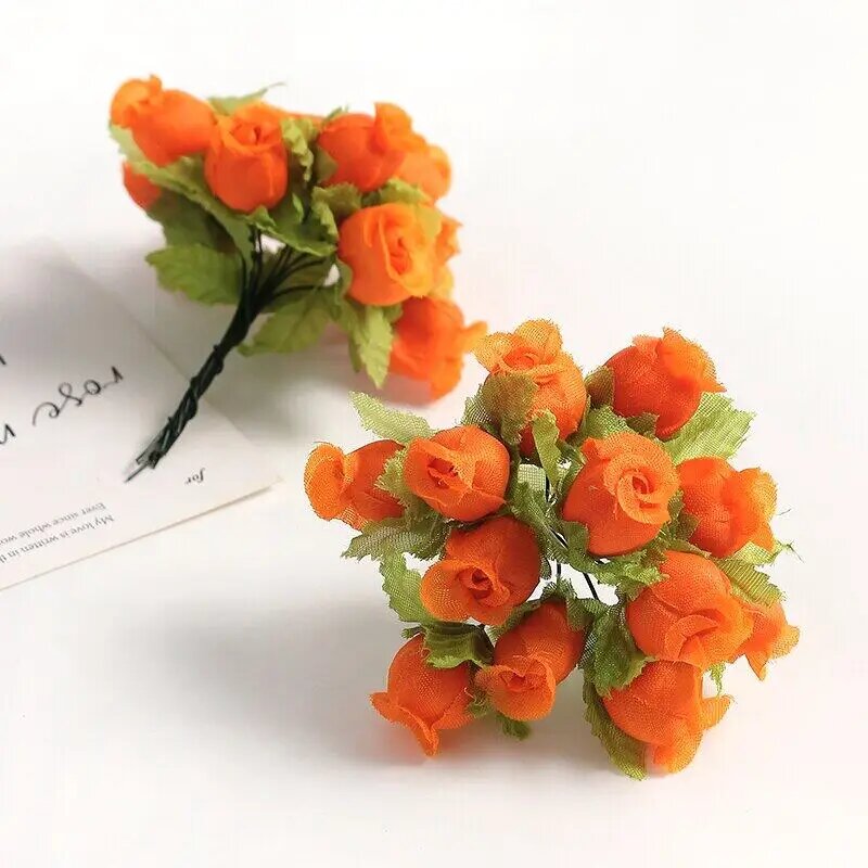 Искусственные розы из шелка, 12/36/72/144 шт. 36PCS, Deep Orange