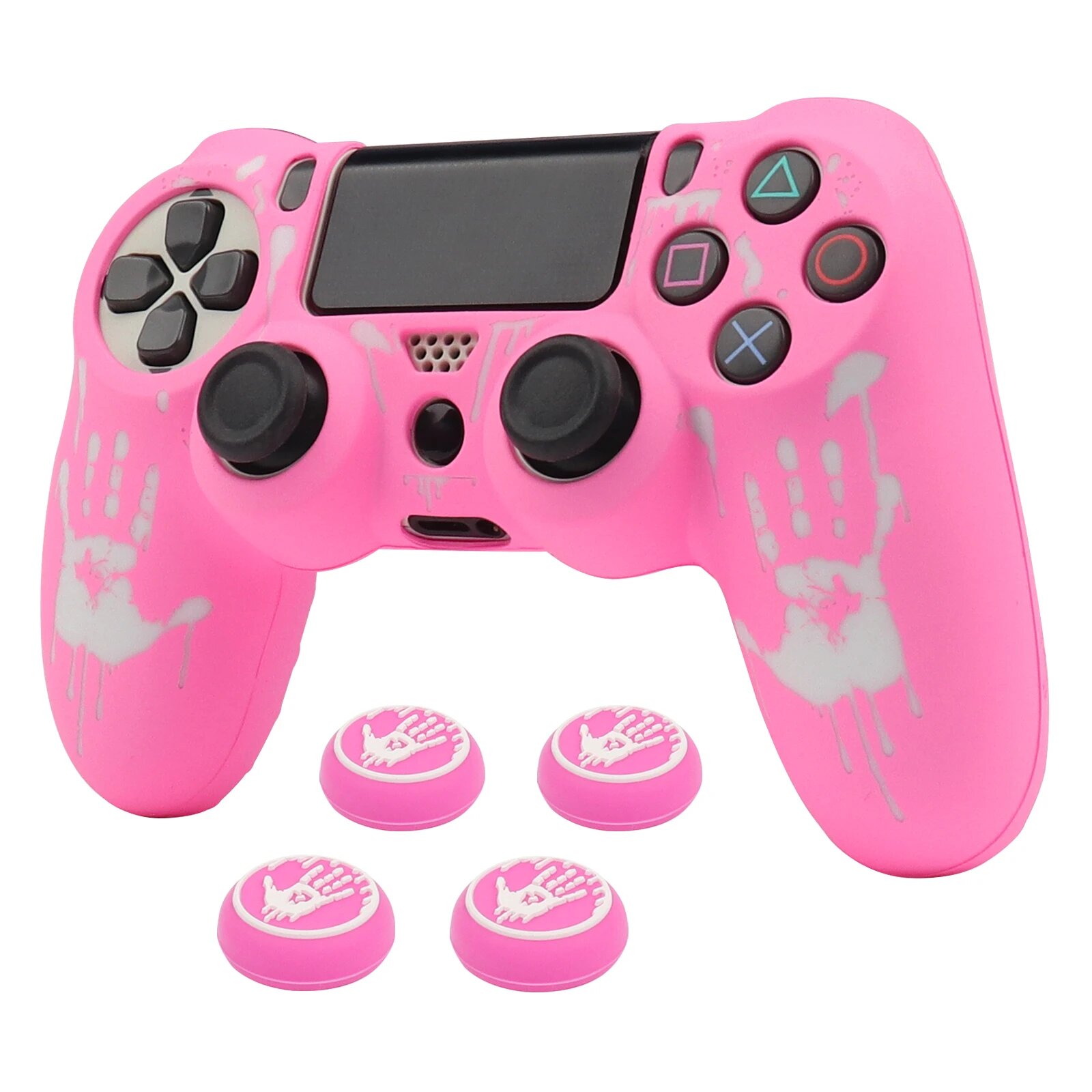 Силиконовый чехол для PS4 контроллера, розовый A0469-2