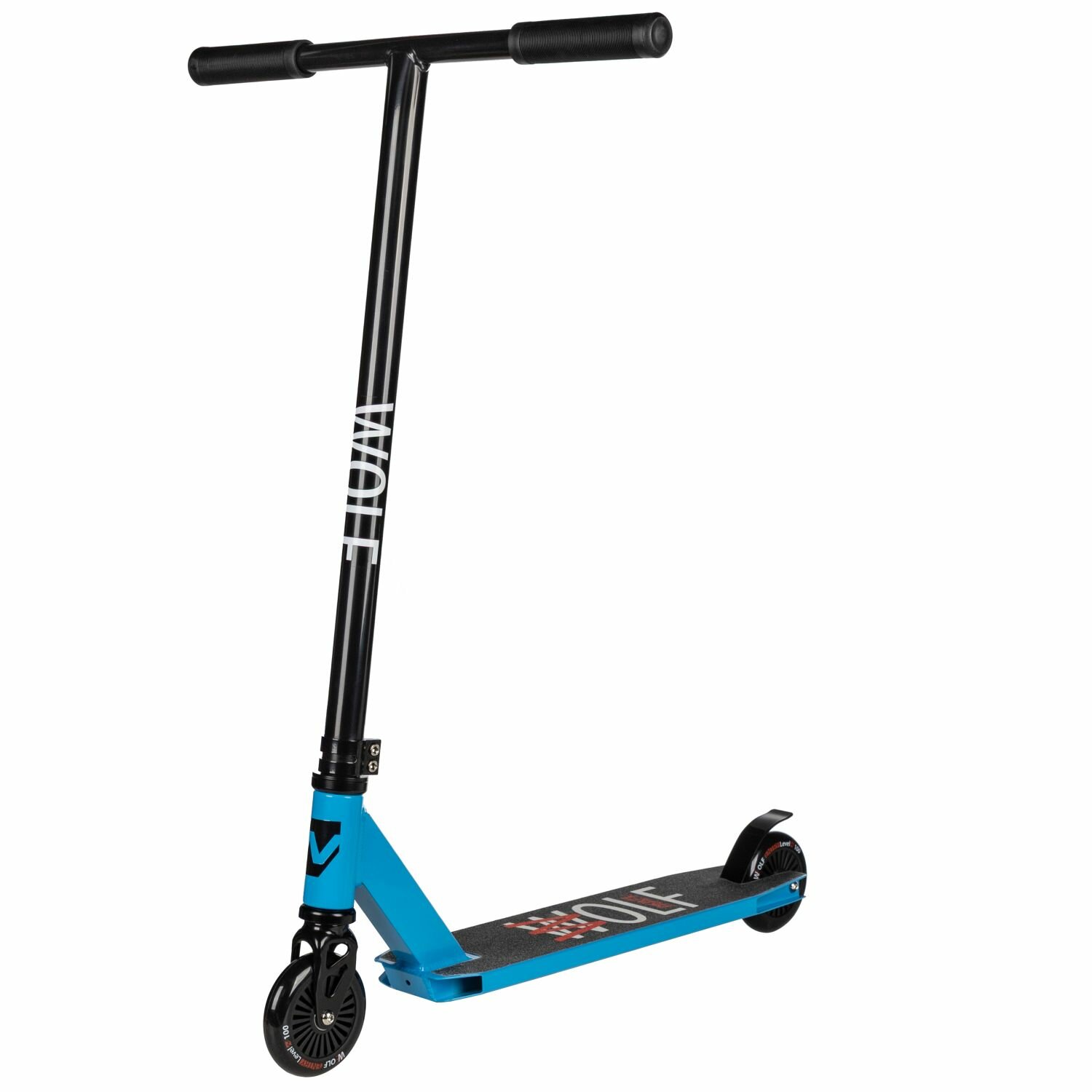 Самокат Novatrack "Wolf 10", трюковой, 2025 год, алюминиевый сплав, 100мм, синий