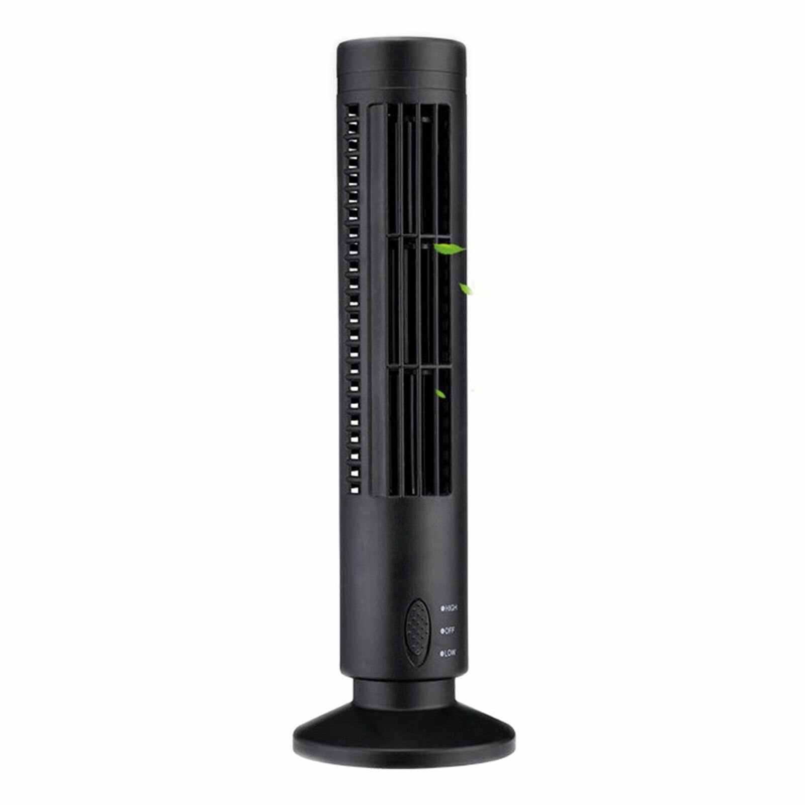 USB-вентилятор Tower Fan 2 скорости мощный ветряной колеблющийся безлопастной охлаждающий вентилятор для офисного стола дома черный