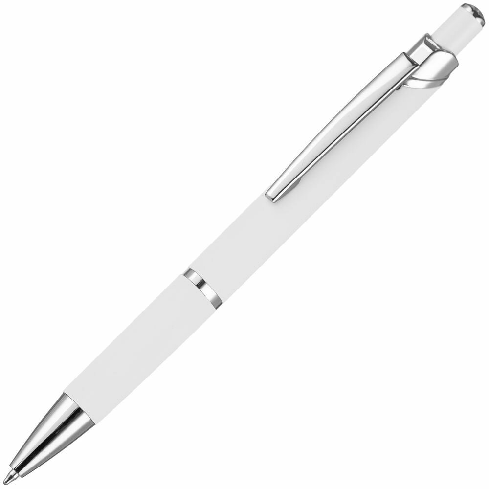 Ручка шариковая Chromos Soft Touch белая
