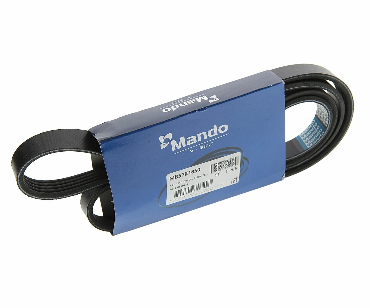 Ремень приводной поликлиновой 5PK1850 для Хендай Гетц, Матрикс арт MB5PK1850 MANDO