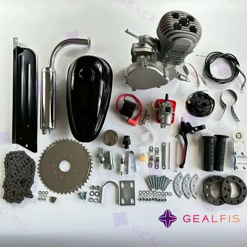 Двигатель веломотор F100CC, (полный комплект для установки на велосипед цепной редуктор)