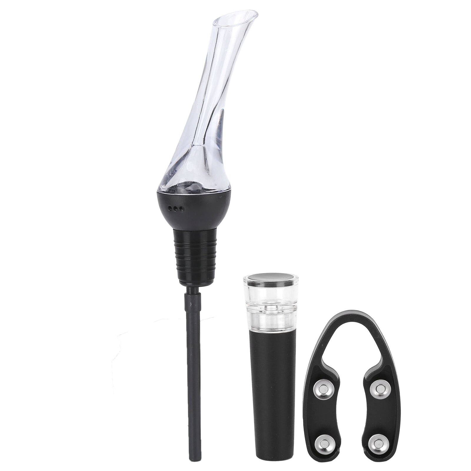 4pcs/Set Wine Aerator Pourer с вакуумной стопорной рубкой для рубки для домашнего кухонного бара ресторана
