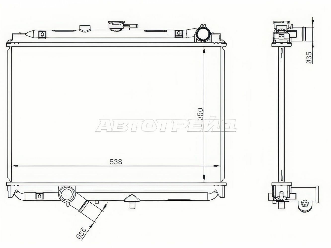Радиатор охлаждения двигателя для Мазда Бонго арт MZ00015 SAT