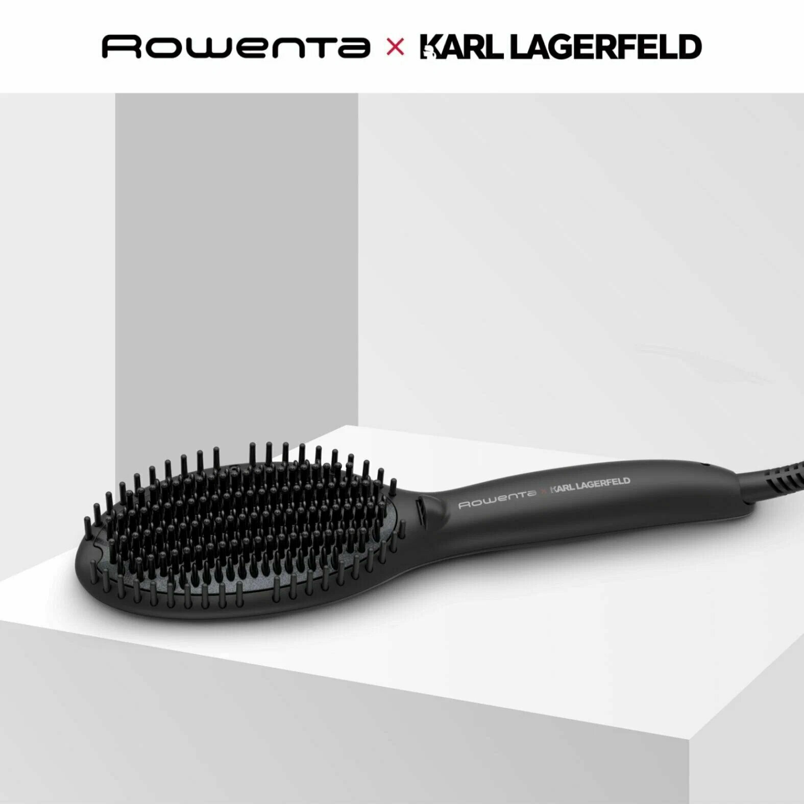 Расческа-выпрямитель Rowenta Powerstraight Straightening Brush CF582LF0, черная/красная, 1000 Вт, ионизация
