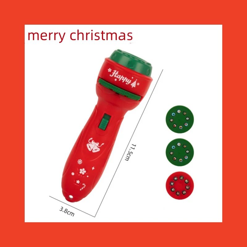 Проектор-фонарик для детей Красный, red ten slides