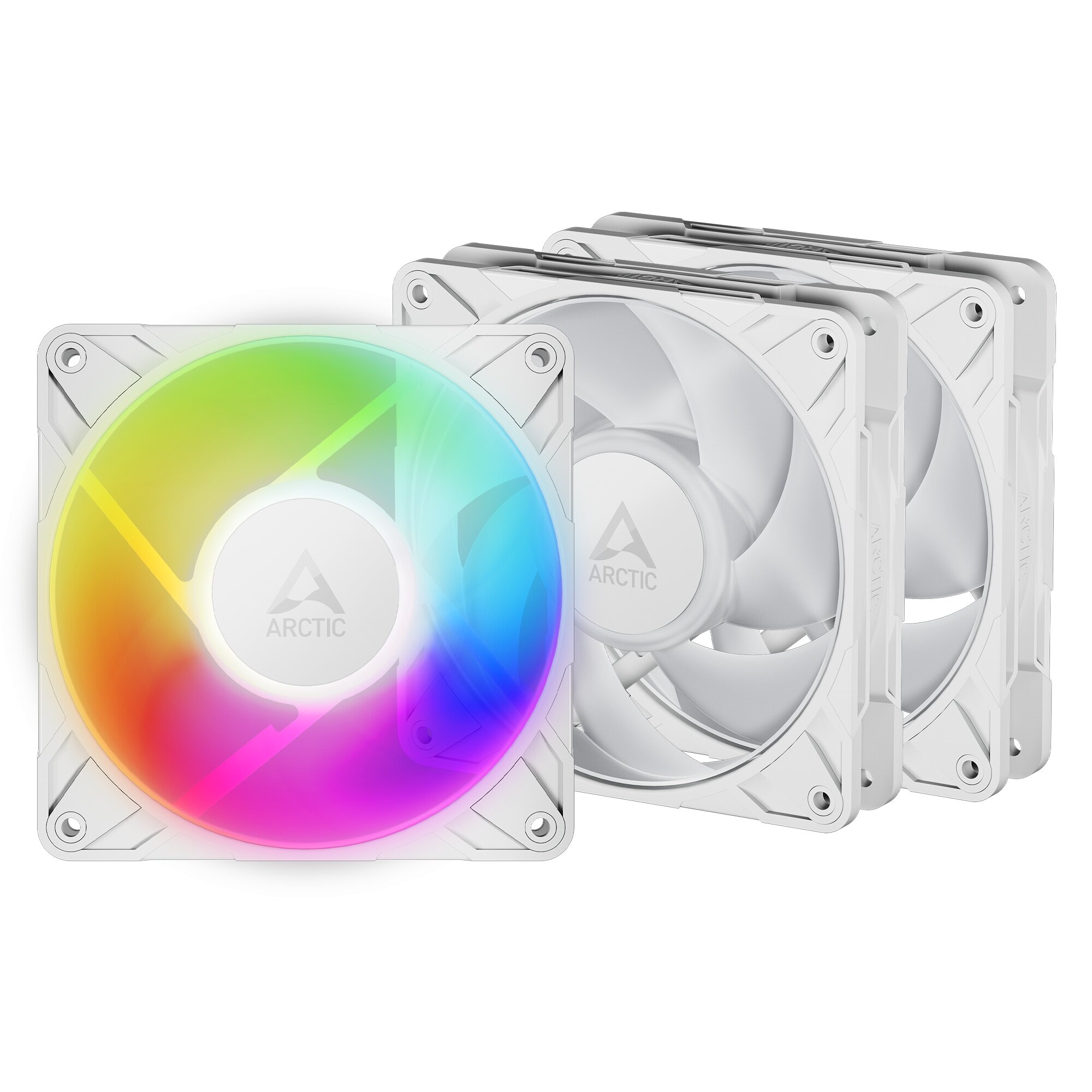 Вентилятор 120x120x27 Arctic P12 Pro A-RGB (белый) 600–3000 rpm 3 штуки ACFAN00326A