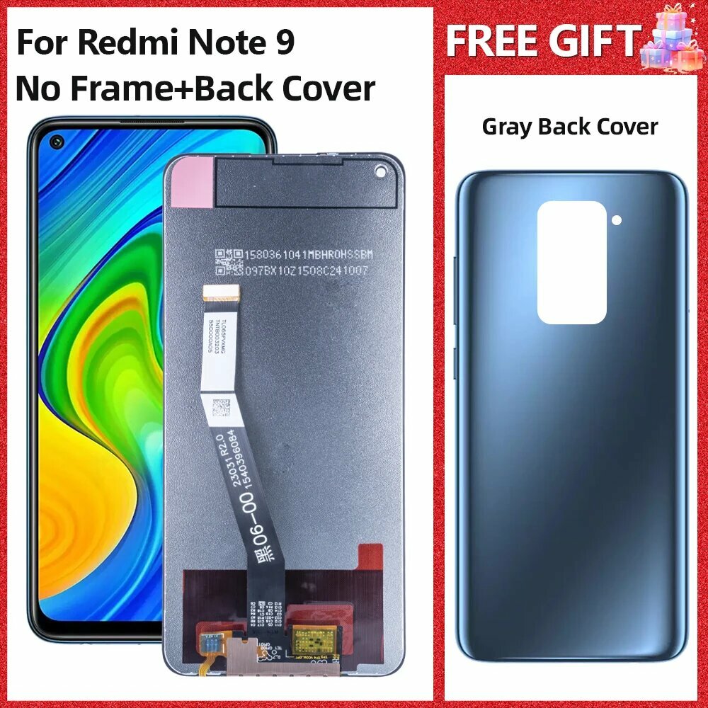 6,53 "дисплей для Xiaomi Redmi Note 9, ЖК-дисплей, сенсорный экран для Xiaomi Redmi Note 9 M2003J15SC, замена дигитайзера дисплея