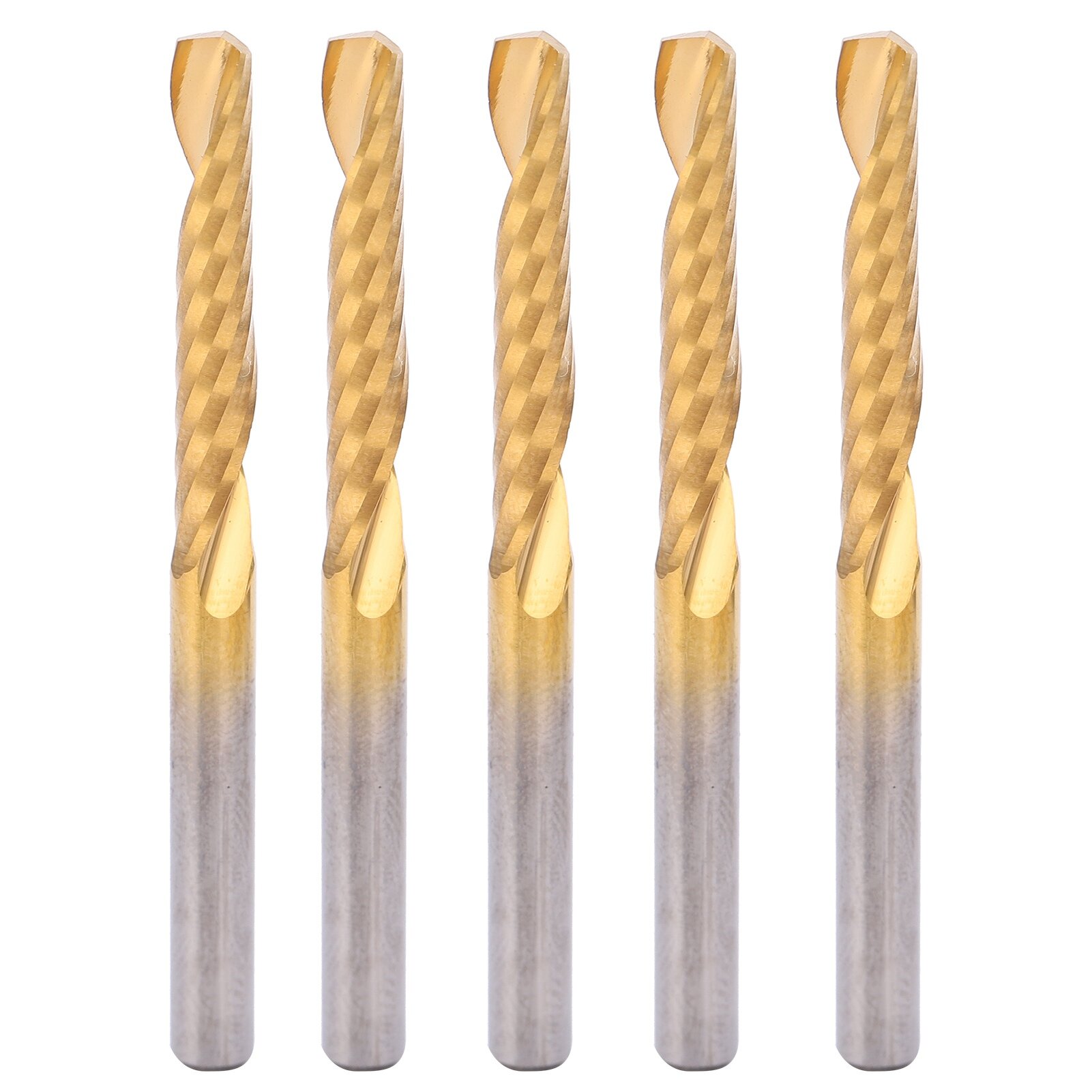 5 шт. фрез из быстрорежущей стали с одной канавкой, спиральной, для гравировки на станках с ЧПУ, размер 4x25x50 мм.