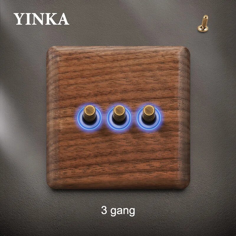 YINKA Ретро выключатель света 3 gang 2way