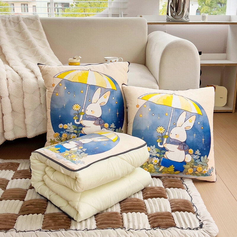 Двухсторонняя подушка-плед, утолщенная, офисная, складная, подушка для сна, плед 2-в-1, диванная, автомобильная подушка, автомобильная