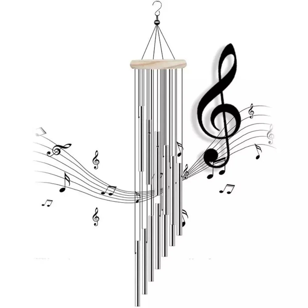 Колокольчики ветра, Большие колокольчики глубоких тонов, 6 трубок, уличные садовые украшения для дома, подарки