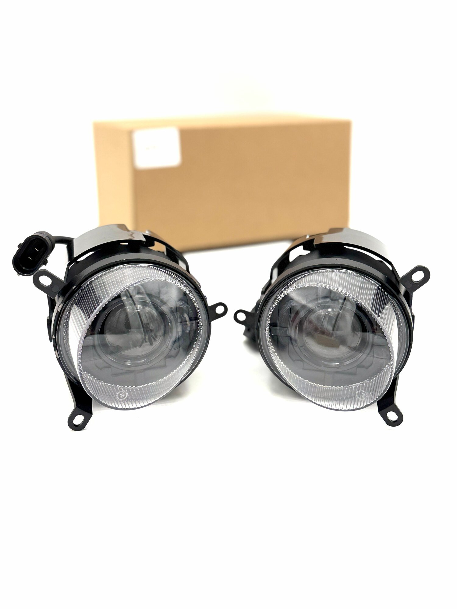 ЛЕД фары ПТФ линза 6000k для Mitsubishi Lancer X 10 2007-2010 / светодиодные противотуманки Led 2шт