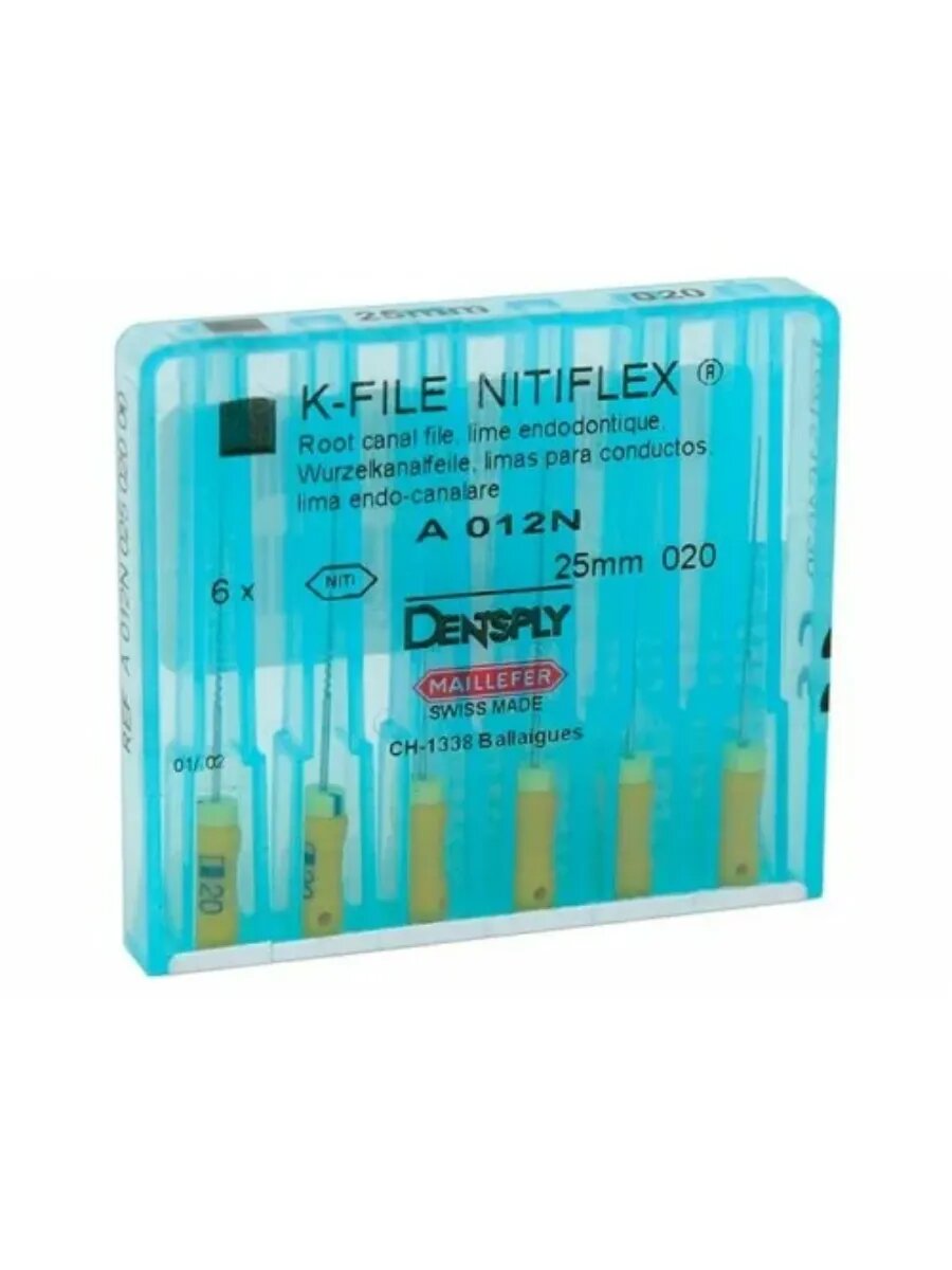K-File Nitiflex N20 L25 6 шт. - каналорасширитель ручной