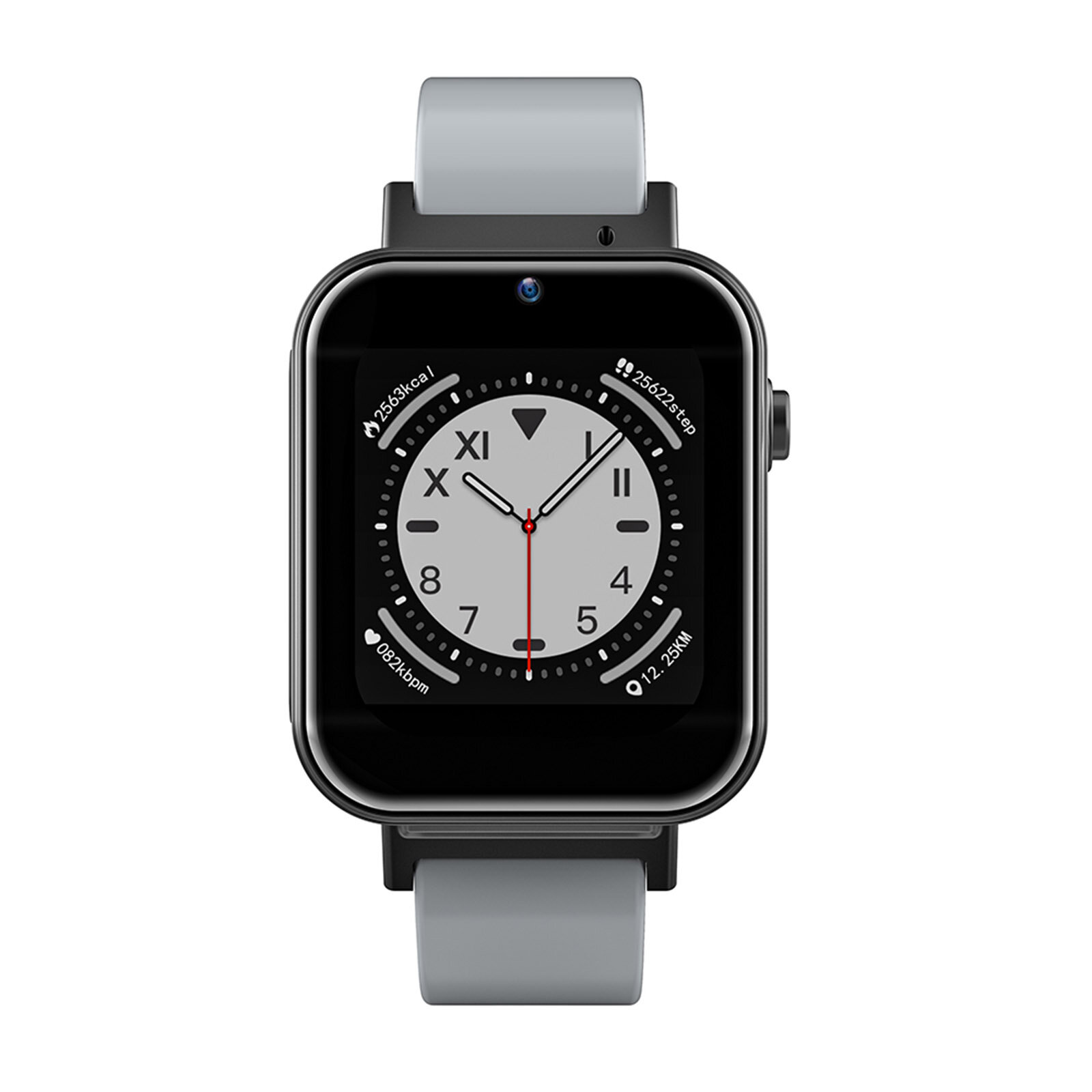 Rogbid Air Smart Sports Watch 1.75' IPS Full-touch Screen 4G Global Call 5MP Camera 5ATM Waterproof Dual-CPU GPS+GLONASS Android 9.1 OS 850mAh 1+16G / 4+64G / 4+128G Black / Pink / Gray IP68 Plastic Case Silicone Strap 50*41mm 15.7mm 265mm 20mm 55g
