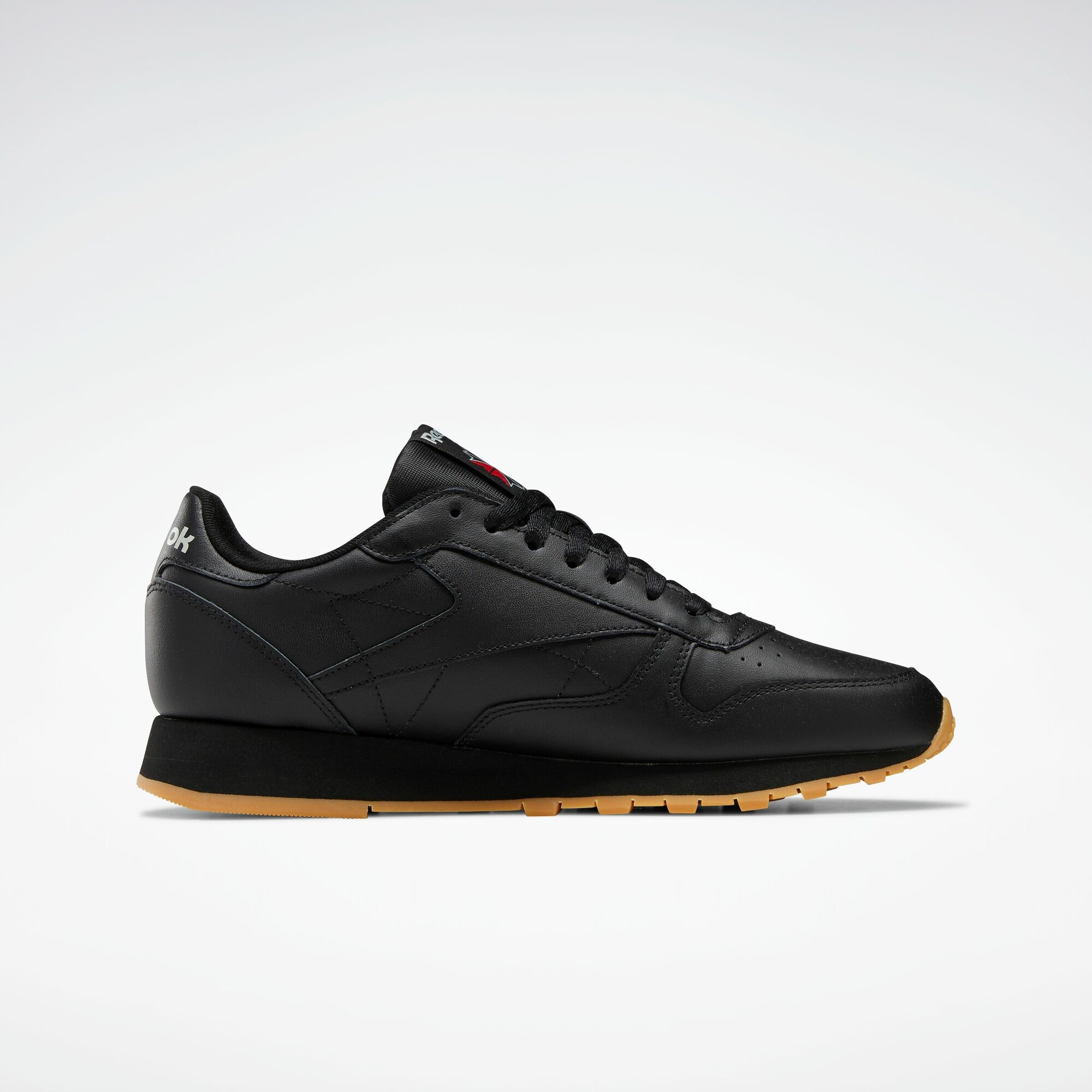 Кроссовки Reebok Classic Leather, размер 10 US, черный/серый/коричневый — фото 1