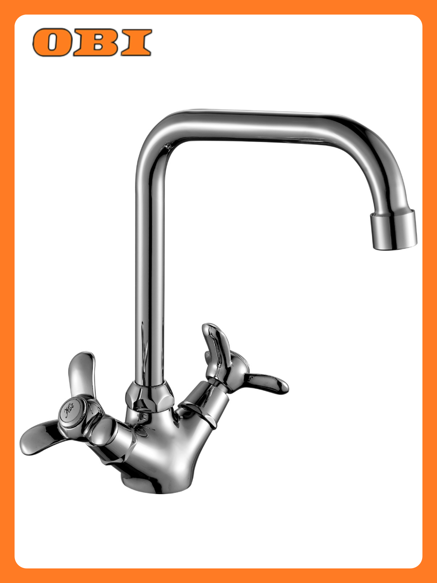 Смеситель Rossinka Q02-72 для кухни, Керамические вентильные головки