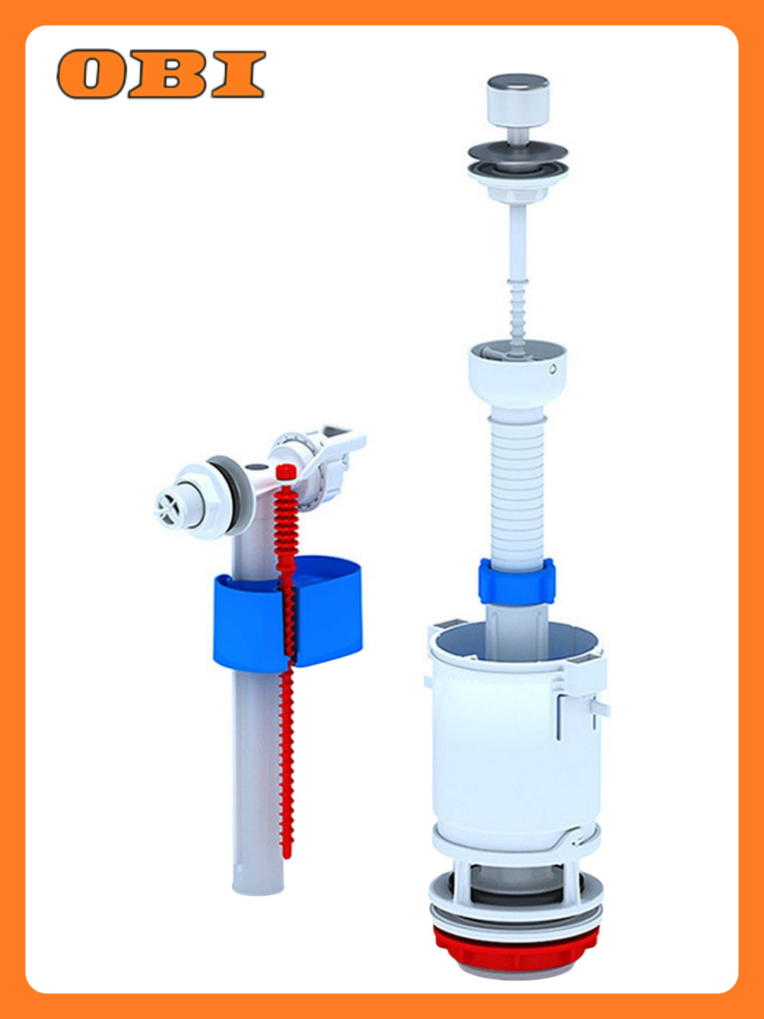 Арматура сливная АНИ Пласт, для унитаза, полипропилен, нижняя подводка, серая
