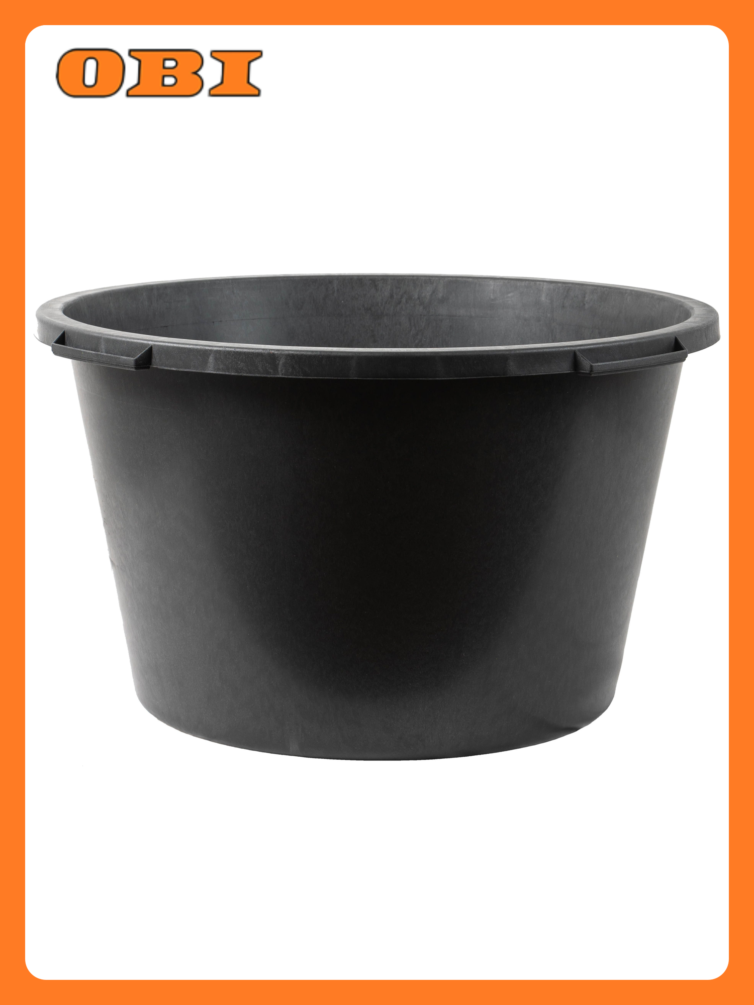 Taз строительный, круглый, черный, 60 л, пластиковый, 1шт, ребра жесткости