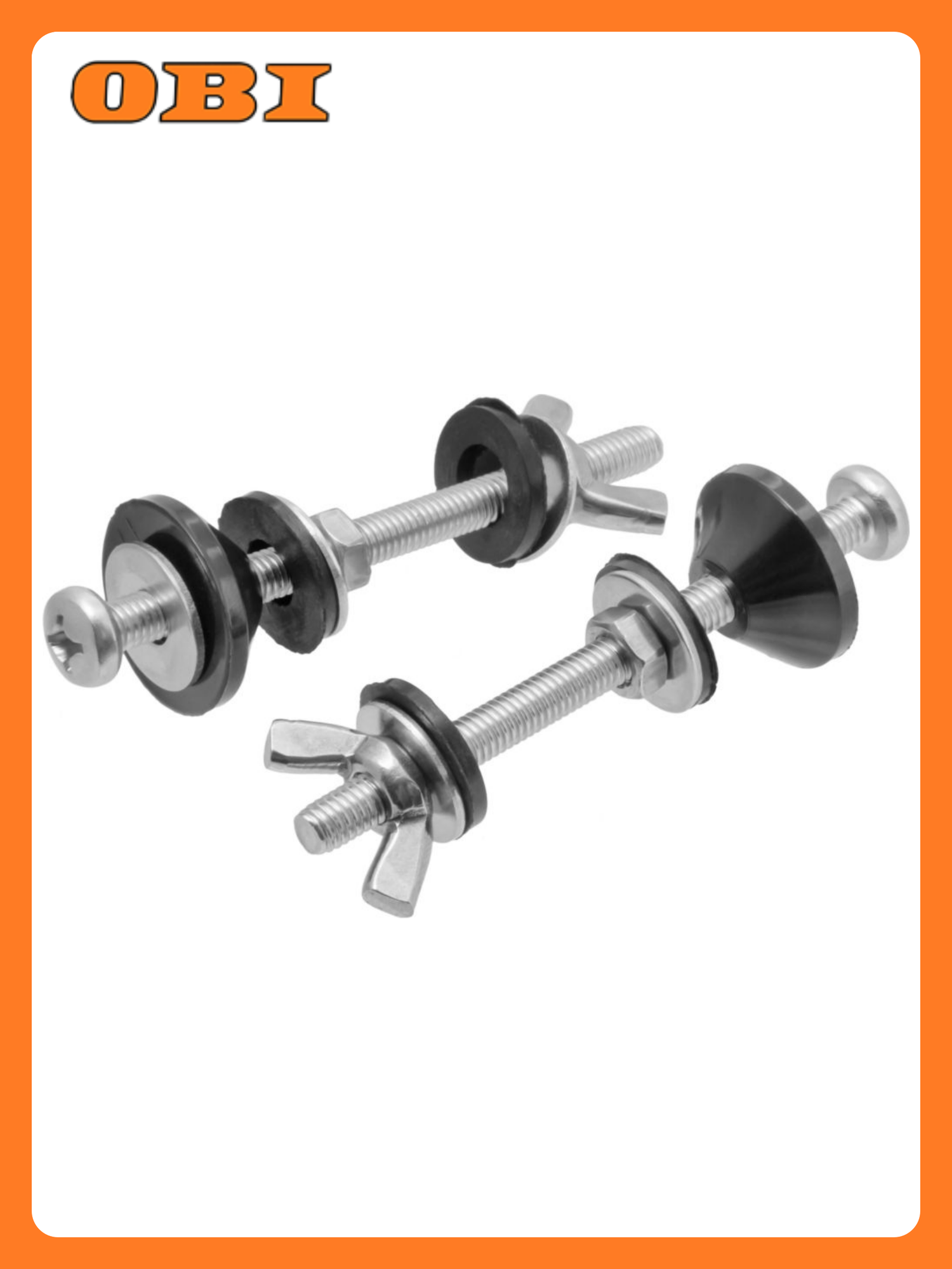 Крепление для бачка унитаза М6 с гайкой барашек Premium (нерж)