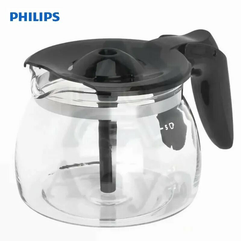 Кофеварка Стеклянная чашка для кофемашин HD7431/32/33/34, белый, черный